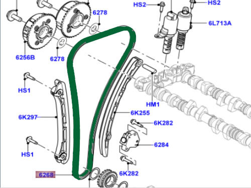 GENUINE LAND ROVER TIMING CHAIN 2.0L 16V PETROL NEW LR025263 | eBay