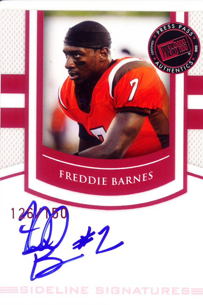 freddie barnes rookie rc draft auto autograph bowling green state ...
