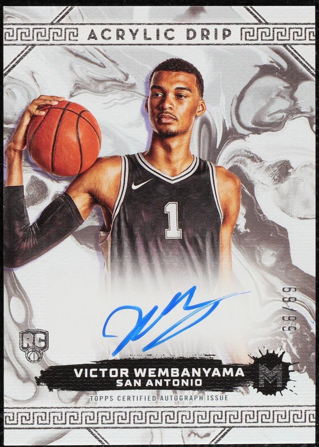 2023-24 Topps Motif - Acrylic Drip Autographs Victor Wembanyama #ADA-VW ...