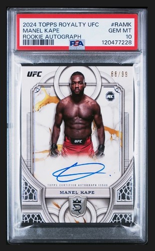 2024 Topps Royalty UFC Manel Kape Rookie Auto RC #'d /99 PSA 10 | eBay