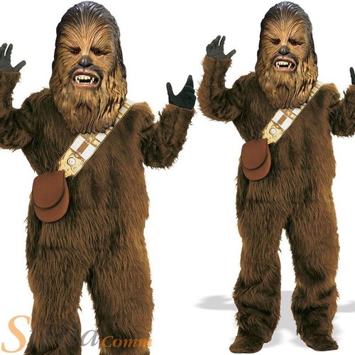 Boys Deluxe Chewbacca Wookie Star Wars Kids Fancy Dress Costume Outfit ...