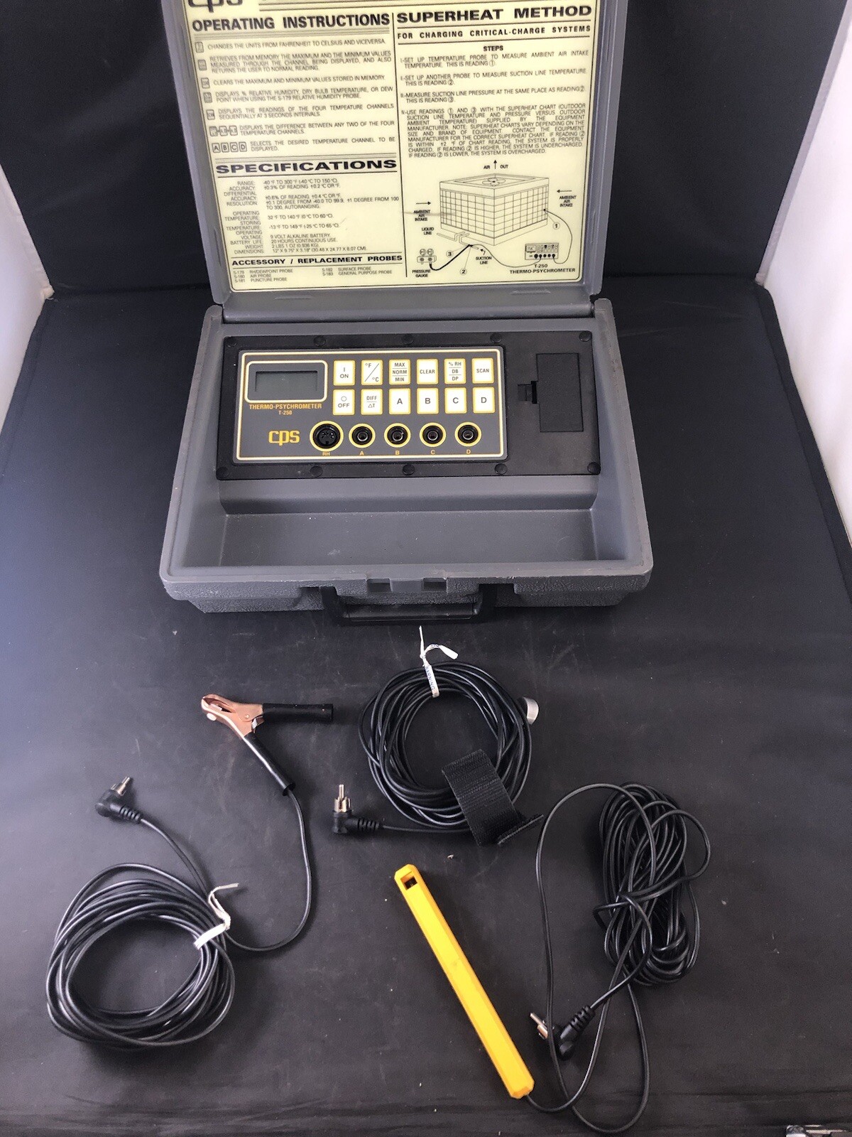 CPS Thermo Psychrometer T250 With Probes Works Vd1 | eBay