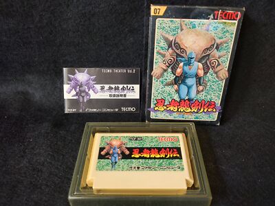 Ninja Ryukenden Ninja Gaiden Famicom FC Cartridge,w/Manual,Box, Working ...