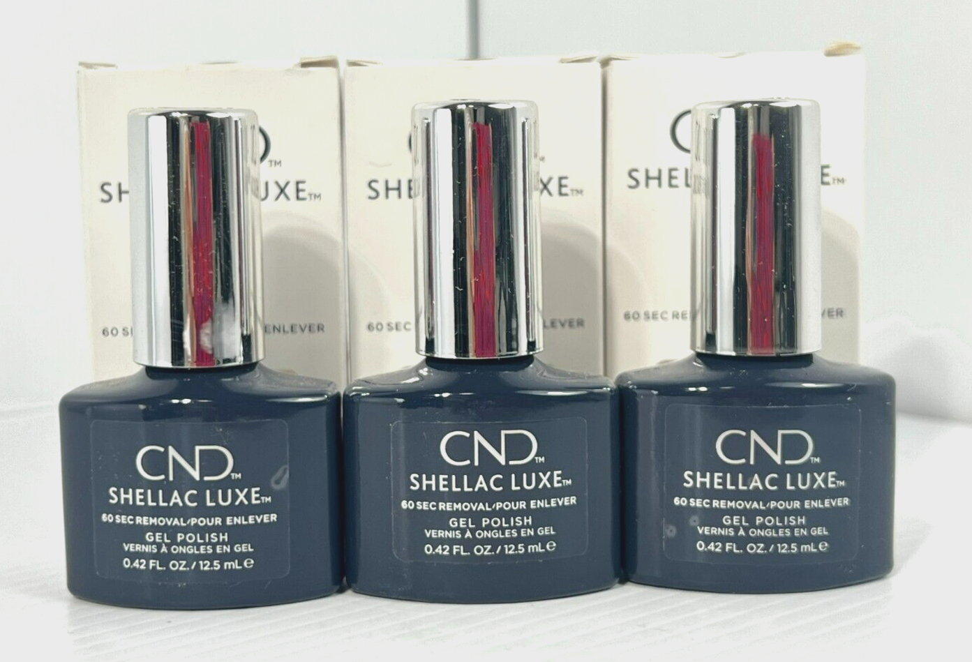New (3) CND SHELLAC LUXE 60 Second Removal Gel Polish - #176 INDIGO ...