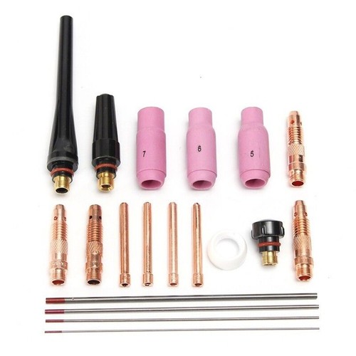 WP TIG Welding Torch Accessory Kit – Tungsten Electrodes and Cups – 19 ...