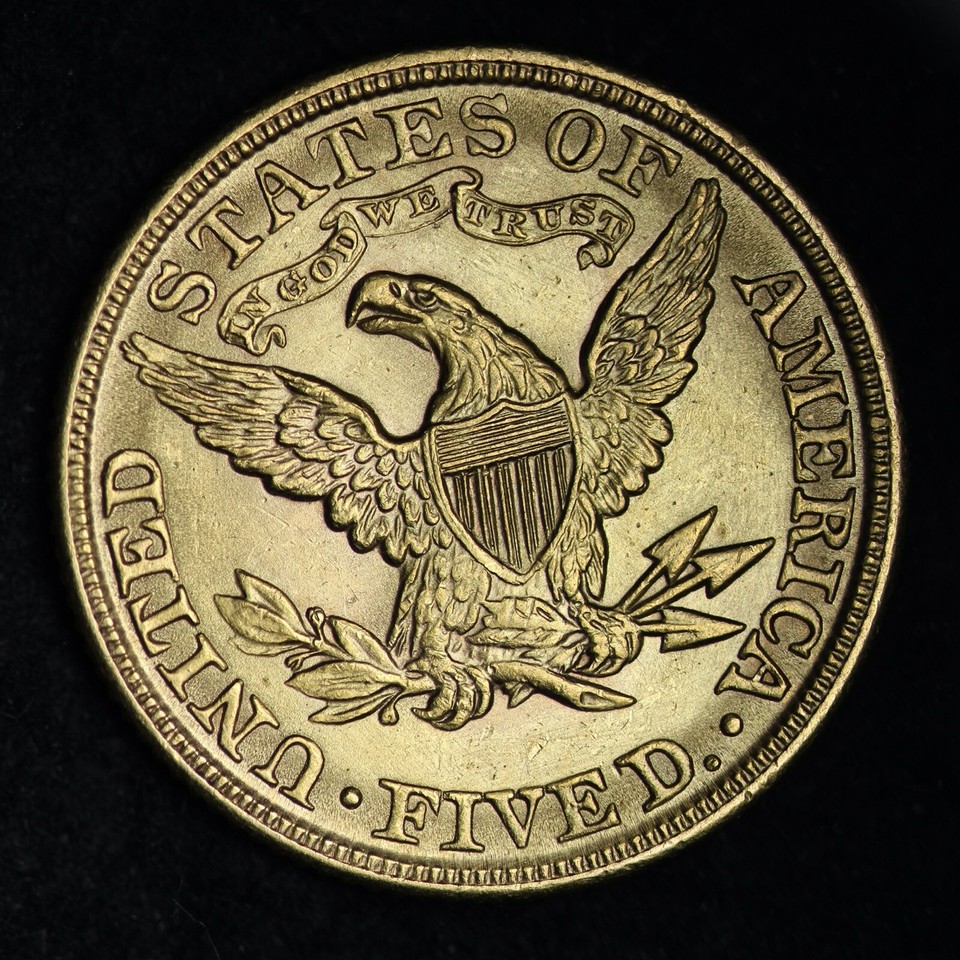 1907 Gold $5 Dollar Half Eagle CHOICE UNC *UNCIRCULATED* MS FREE P/H ...