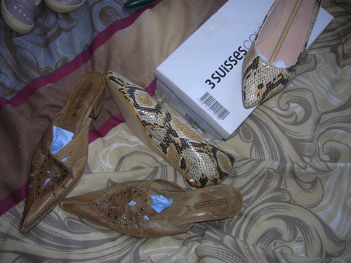 lot chaussures 37 dt 1 NEUVE int CUIR effet python ballerines femme fille | eBay