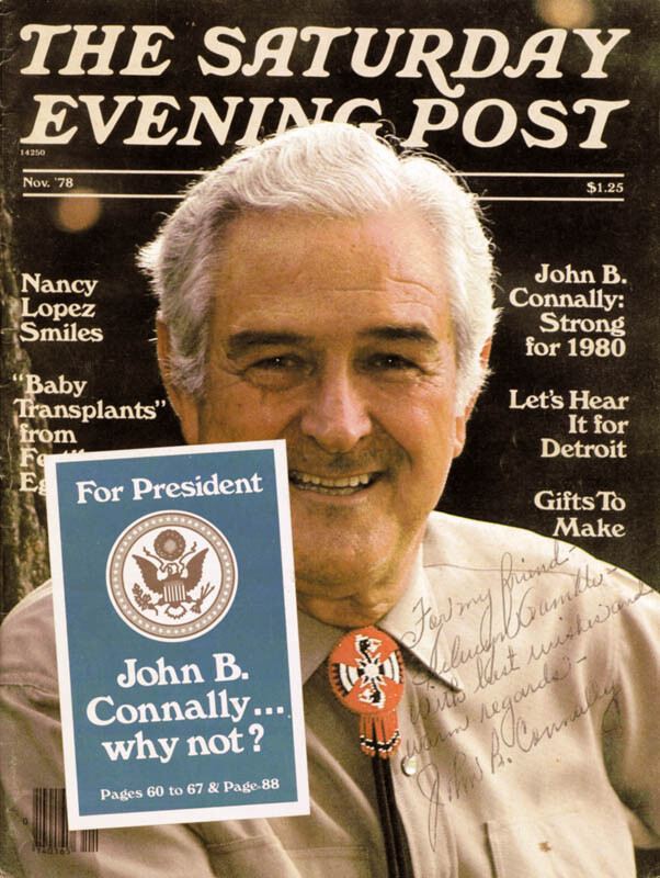 JOHN B. CONNALLY JR. - INSCRIBED MAGAZINE COVER SIGNED | eBay