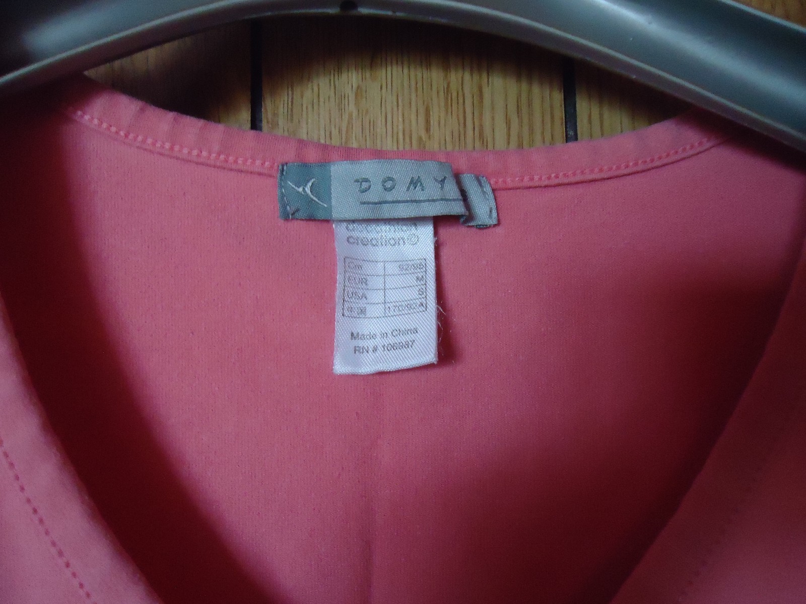 TEESHIRT " DOMYOS" ROSE + MOTIF.TAILLE: M.COL EN V.PETITES MANCHES | eBay