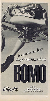 PUBLICITE ADVERTISING 094 1964 BOMO les nouveaux bas super extensibles ...