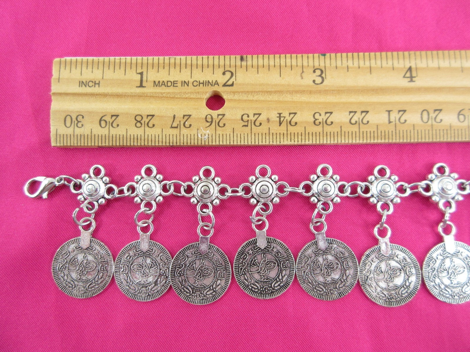 Silver Coin Anklet Jingle Charm Ankle Bracelet Beach Festival Tassel ...