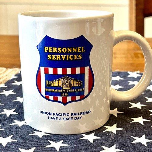 1989 Union Pacific Coffee Mug Cup Personnel Services Harriman Dispatch ...