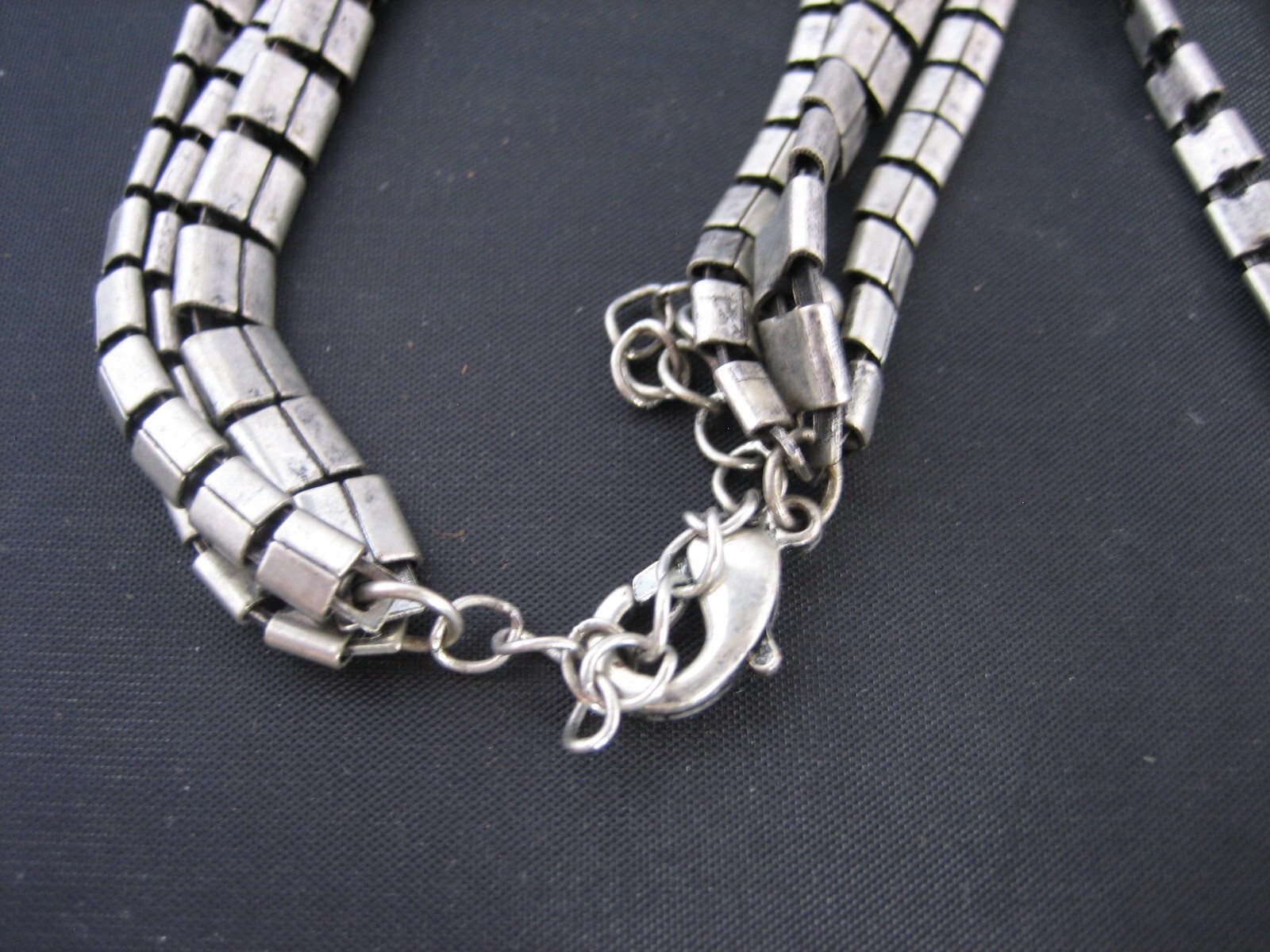 Vintage hand made 3 chains metal necklace | eBay Australia