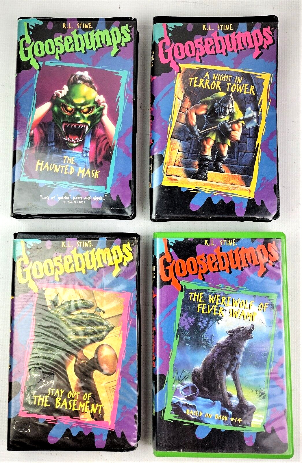 Vintage Goosebumps VHS Lot 4 Tapes RL Stine | Grelly USA