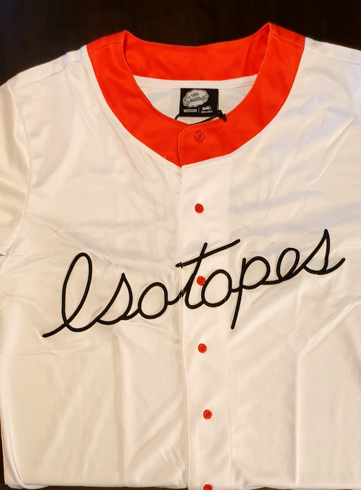 THE SIMPSONS Springfield Isotopes Baseball Jersey White/Red TV Show ...