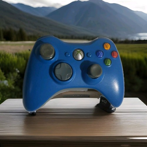 Official Xbox 360 Wireless Controller - Blue And Grey - Authentic | eBay