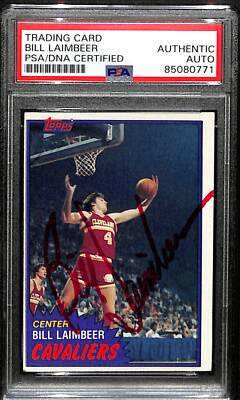 Bill Laimbeer Signed 1981 Topps Rookie Card #74 Cavaliers PSA/DNA ...