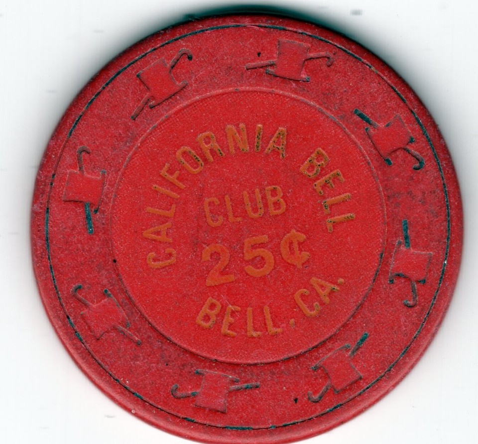 Card Room: California Bell 25 Cent Bell, California | eBay