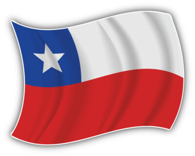 Chile Waving Flag Car Bumper Sticker Decal | eBay