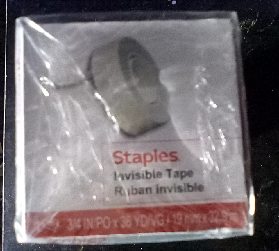 Staples Invisible Tape 3/4" x 1296" 12-Pack (52477-P12) 52380P12 ...