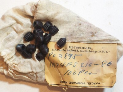 SET SCREWS NYLOK SCREW 3/8-16 X 1/2 CONE POINT NYLON PELLET LOCKING QTY ...