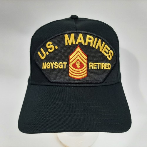 MGySGT Retired Master Gunnery Sergeant Rank Men's Hat Ball Cap One Size ...
