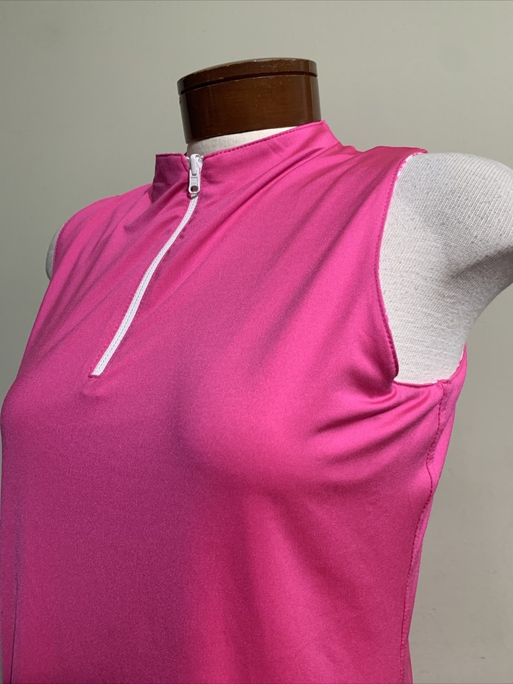 Belyn Key Panther Reversible sleeveless 1/4 Zip Ladies XXS medium Pink ...