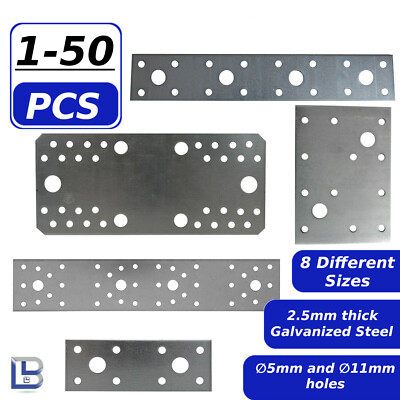 Heavy Duty Flat Metal Connecting Joining Plate Wood Timber Galvanised ...