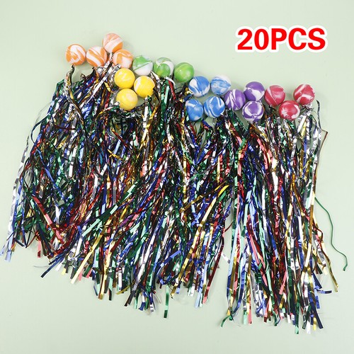 20Pcs 25mm Bouncy Balls With Streamers Outdoor Toys For Kids Birthday ...