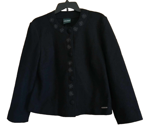 Vintage Wool Sweater Black Cardigan Geiger Collection Jacket Austria ...