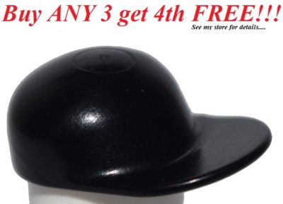 ☀️NEW Lego Boy/Girl Minifig Hat Black LONG Bill Cap Plain headgear | eBay