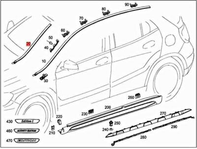 Genuine MERCEDES BBDC X156 Water deflector 1566901700 | eBay