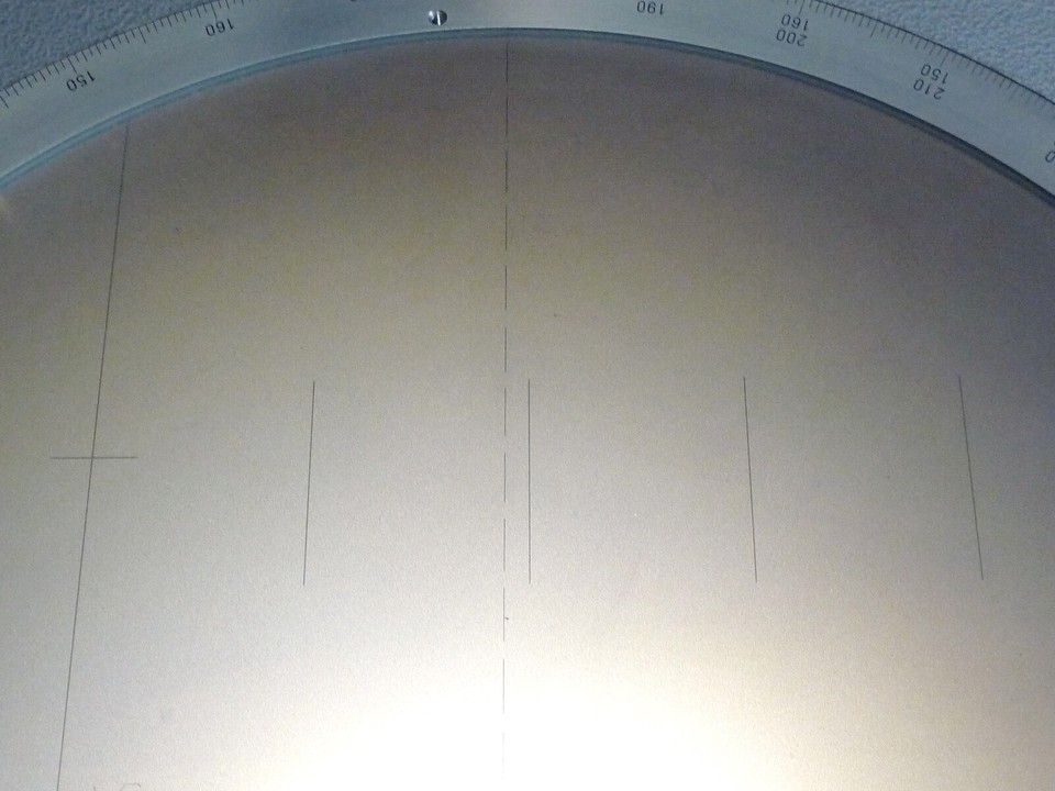 BIG ZEISS Optical Comparator Calibration Reticle Right Angle Lineal ...