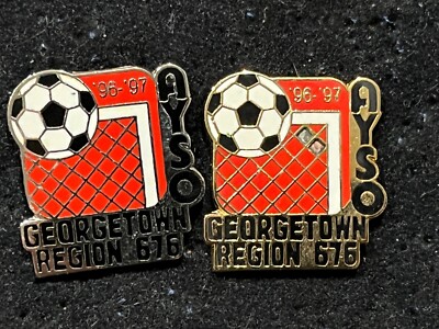 g PINS PIN ENAMEL FOOTBALL SOCCER FOOT USA GEORGETOWN DORE ET ARGENT ...