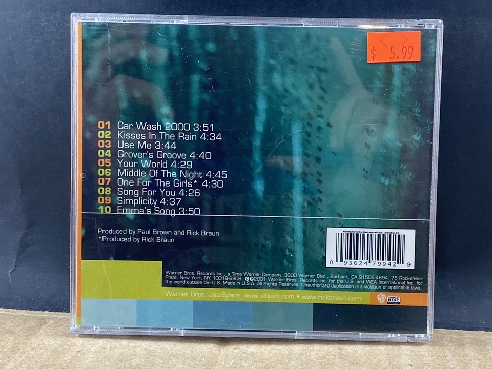 Rick Braun, Kisses In The Rain CD, MULTIPLE CD'S SHIP FREE! | eBay