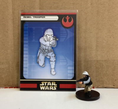 Star Wars Miniatures Rebel Storm Rebel Trooper 18/60 w/Card 2004 WOTC ...