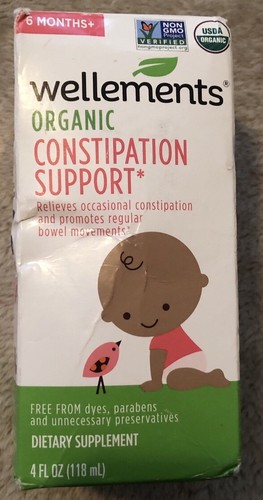 Wellements Organic Constipation Support for Baby 6 Months + Exp 09/25 ...