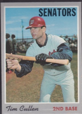1969 TOPPS BASEBALL TIM CULLEN #49 SENATORS EXMT *57597 | eBay