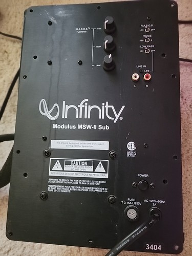 Infinity Modulus MSW-II Sub Plate Amplifier | eBay