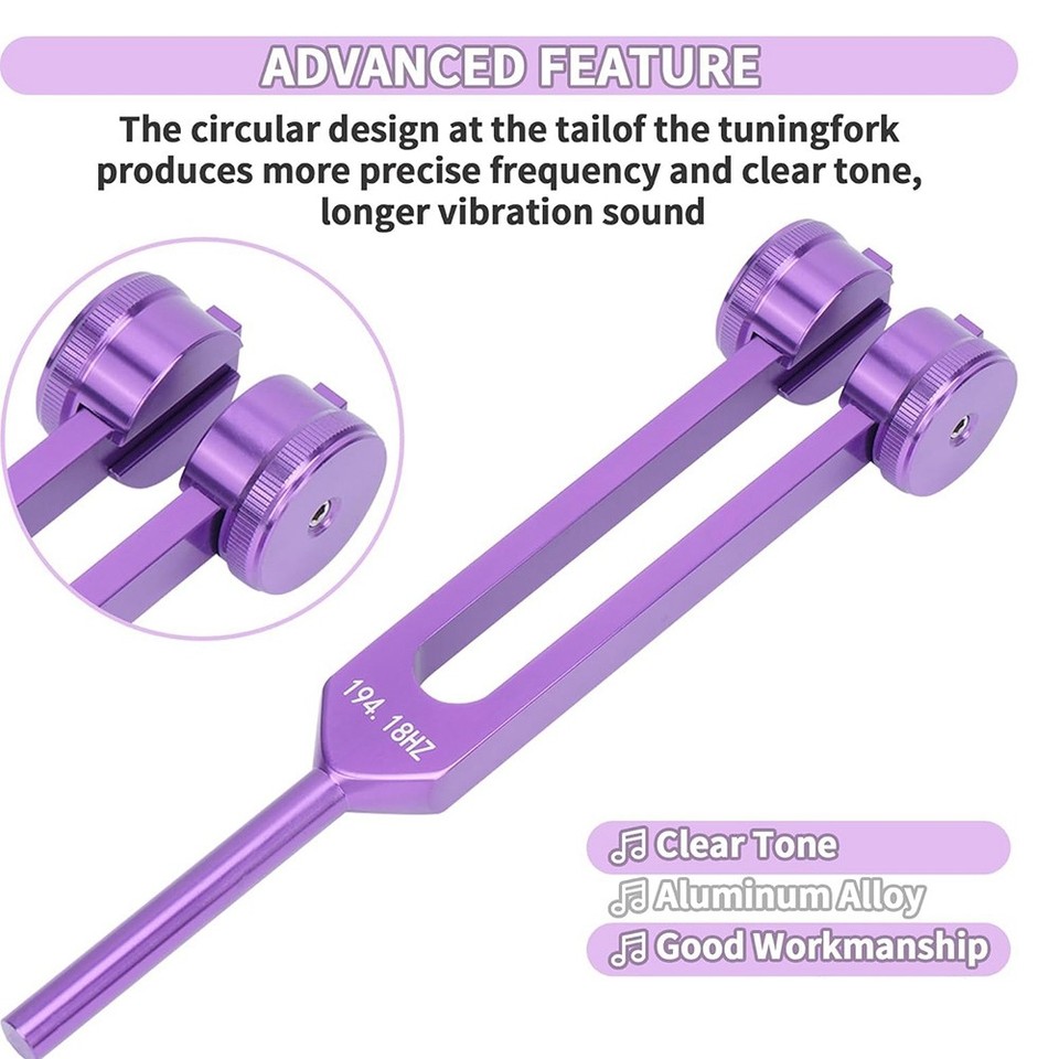 Chakra Tuning Fork Set, 7 Chakra+1 Soul Purpose Weighted Tuning Forks ...