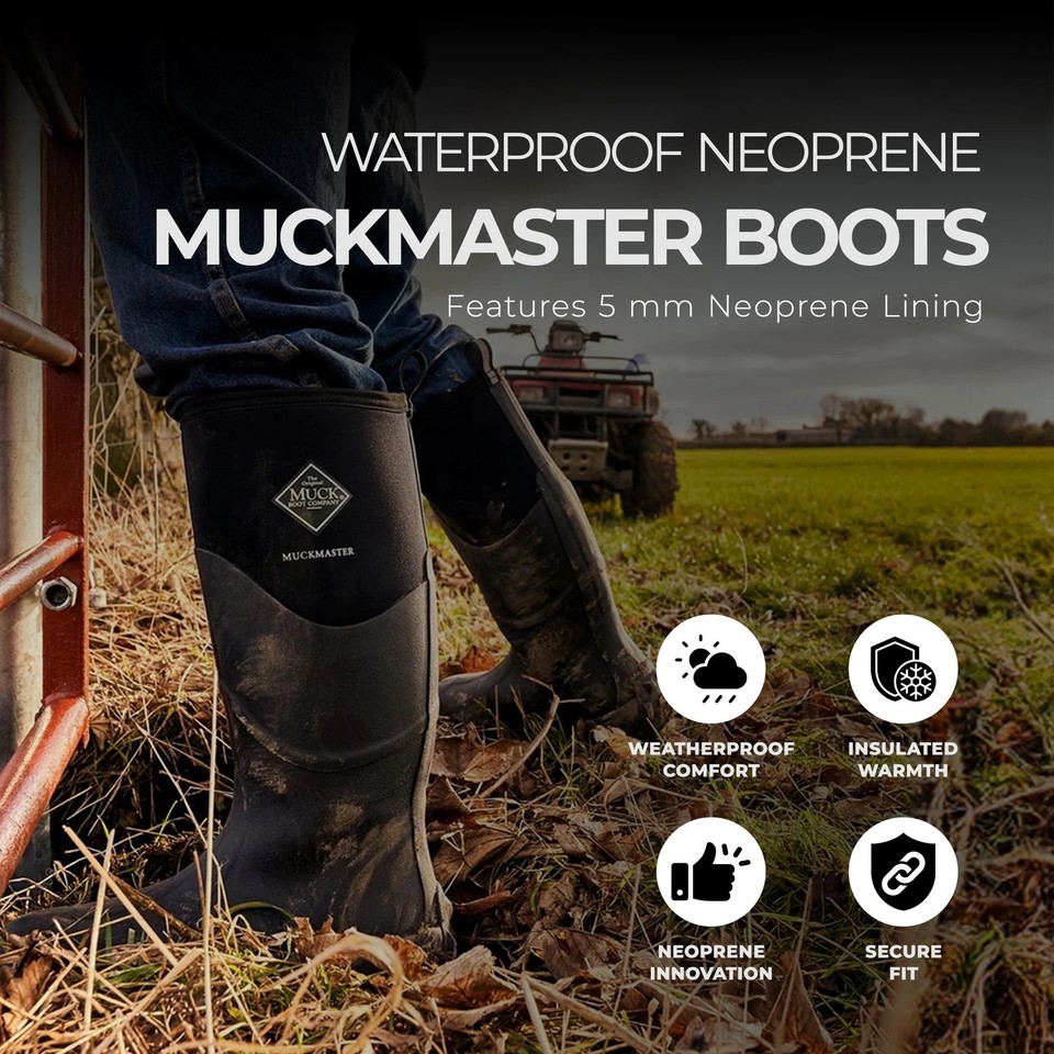 The Original Muck Boot Company Men's 11 Waterproof Neoprene Muckmaster ...