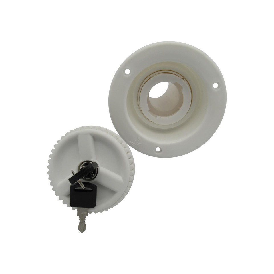 Water Inlet Filler Cap (Lockable Fresh Caravan Motorhome RV White) | eBay