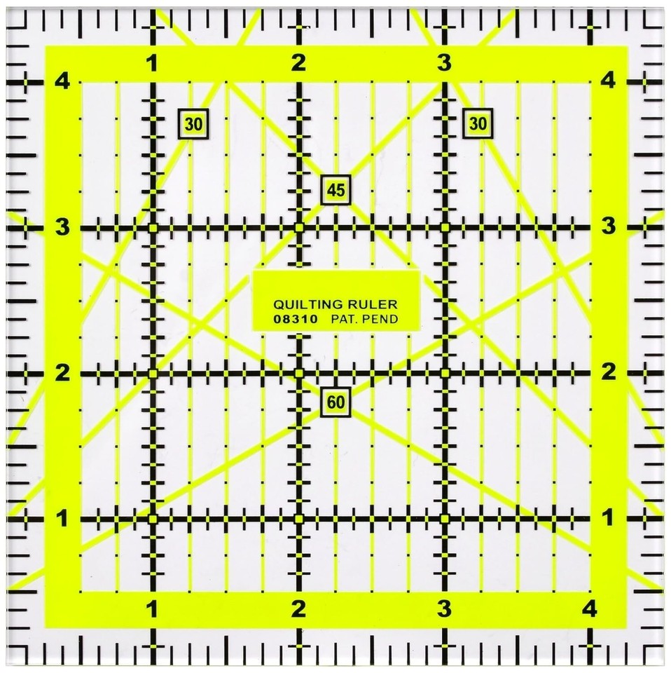 Acrylic Quilting Rulers Combo Pack of 4 Quilter's Ruler - (9.5", 6", 4. ...