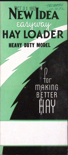 1952 New Idea Easyway Hay Loader Heavy Duty Model Dealer Brochure New ...