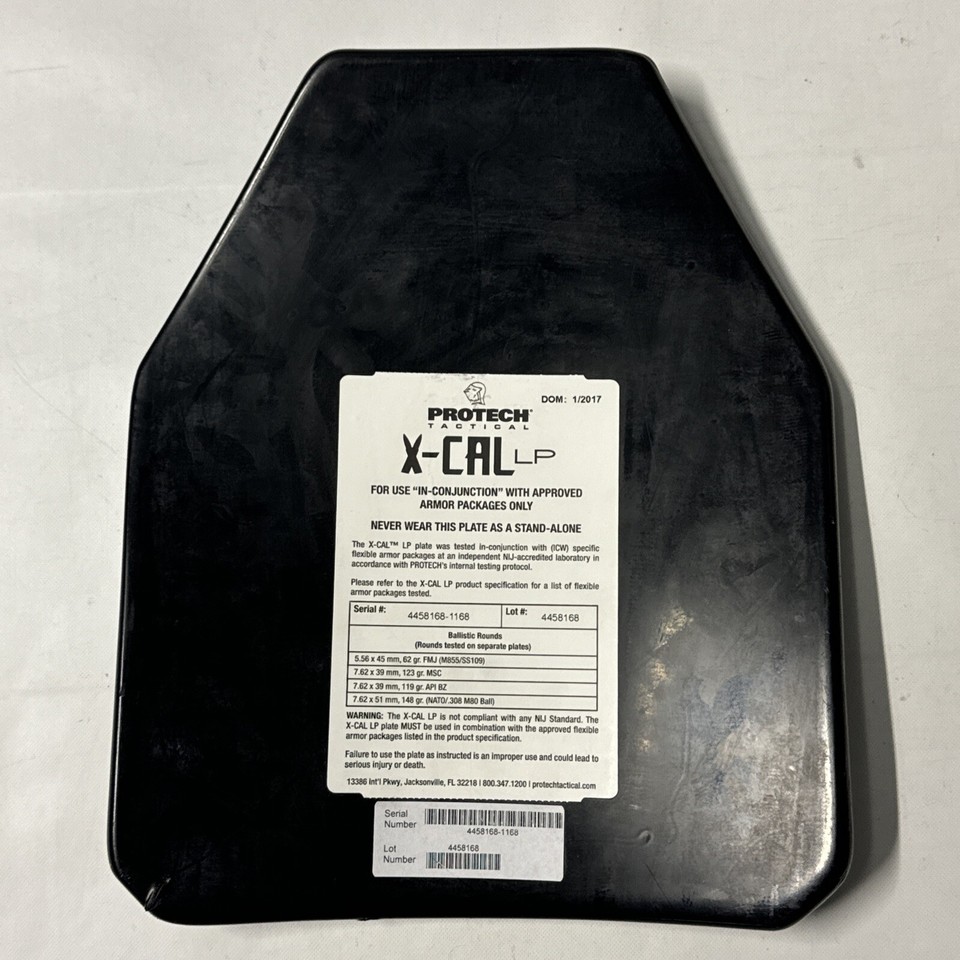 Protech Tactical, X-CAL LP, 10" X 12" Hard Armor Plate | eBay