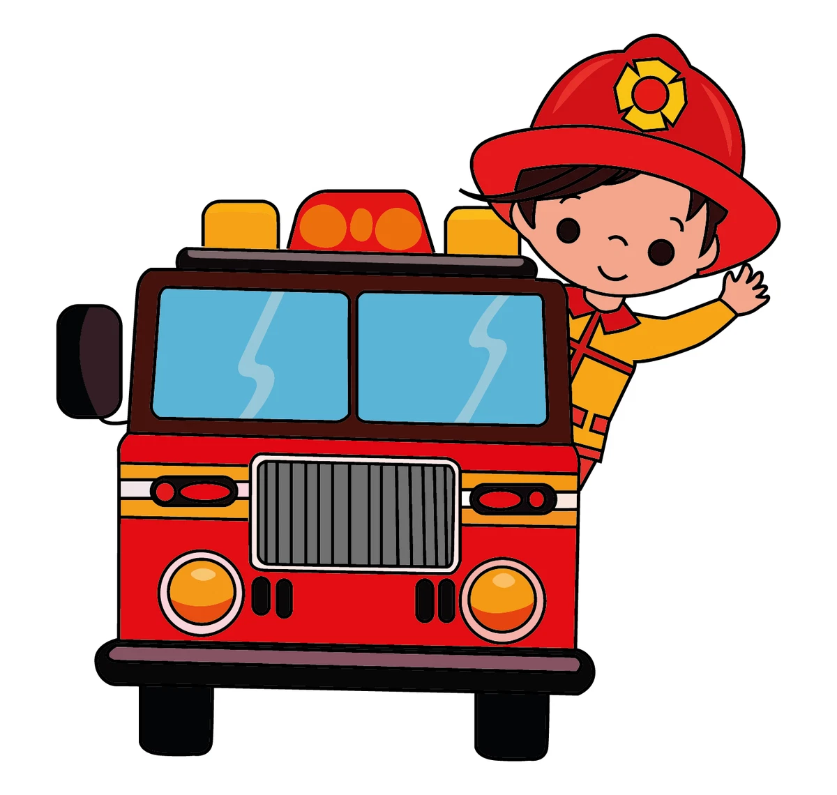 Firetruck Cartoon Images