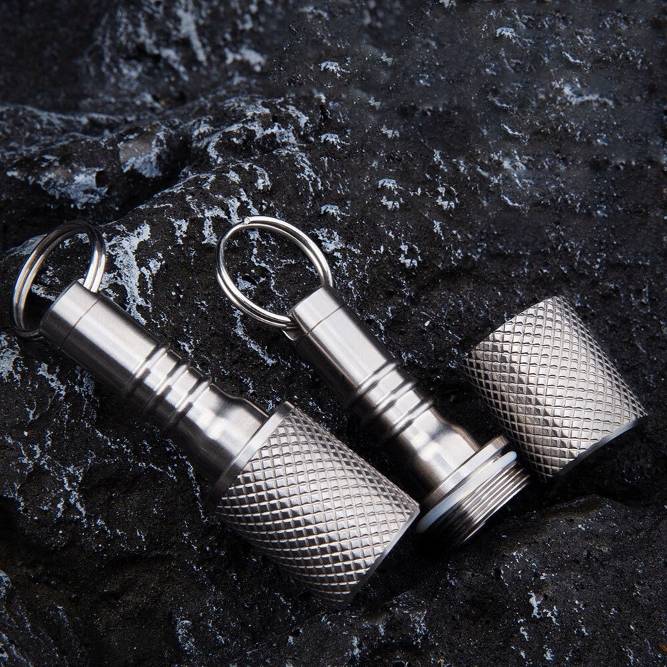 EDC Pill Case Capsule Medicine Outdoor Tool Organizer Pendant Necklace ...