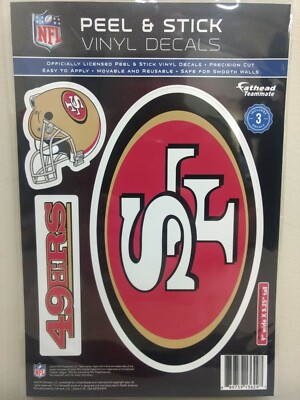 SAN FRANCISCO 49ERS 4 PC. FATHEAD TEAMMATE VINYL DECALS LICENSED 8"X10 ...
