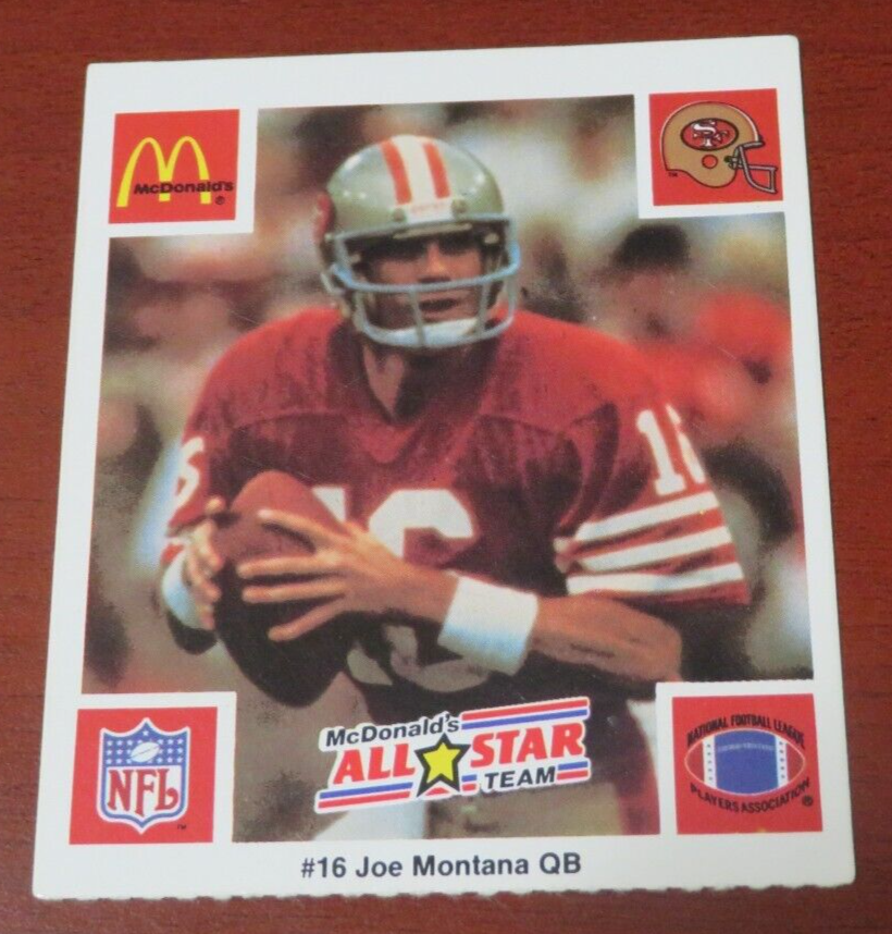 OS496 1986 MCDONALDS ALL STAR TEAM JOE MONTANA | eBay