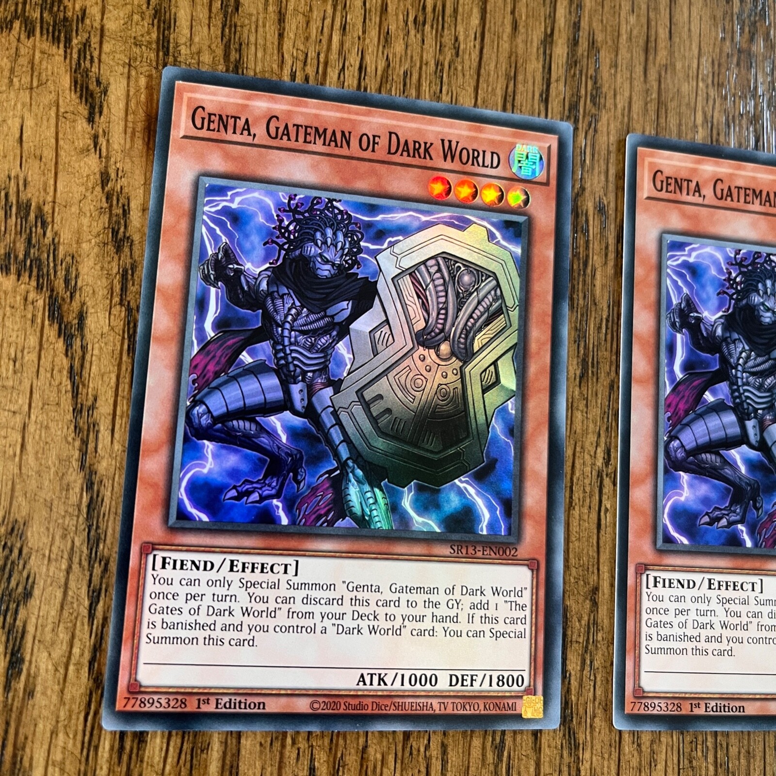 YuGiOh - Genta, Gateman of Dark World x 3 - Ultra Rare - SR13-EN002 Playset | eBay Australia